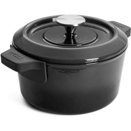 Woll Kochtopf &raquo;Iron&laquo; 1 Stk. tlg. Gusseisen grau 2,8 l + &Oslash; 20cm + H&ouml;he 11cm