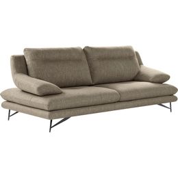 Calia italia 3-Sitzer &raquo;Cezanne modern, elegant und bequem, aufwendige Detailverarbeitung&laquo; wahlweise mit Sitztiefenverstellung beige B/H/T: 215cm x 