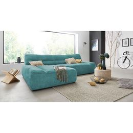 DOMO collection Ecksofa &raquo;Cesena moderne Polsterecke mit flachen Armlehnen, L-Form&laquo; fester Sitzkomfort, frei im Raum stellbar blau B/H/T: 288cm x 81cm 