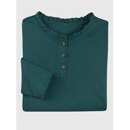 Sieh an! Langarm-Shirt in petrol | Gr.: 38