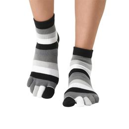 H.I.S. H.I.S Damen Zehensocken &raquo;F&uuml;nf Finger Socken, Zehenspalt Design, Geeignet f&uuml;r den Alltag&laquo; Packung, 1 Paar tlg. im Streifenmuster weich und 