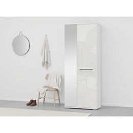 OTTO home Garderobenschrank &raquo;Piano&laquo; UV lackiert, hochgl&auml;nzend, Soft-Close Funktion, mit Spiegel wei&szlig; FSC -zertifizierter Holzwerkstoff Kristallwei&szlig; 