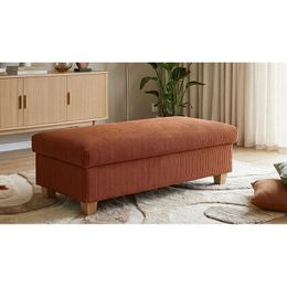 OTTO home Hocker &raquo;Egedal&laquo; Polsterhocker Egedal mit Staufach, passend zum Sofa braun 90% Polyester, 10% Nylon B/H/T: 131cm x 42cm x 61cm, Cord