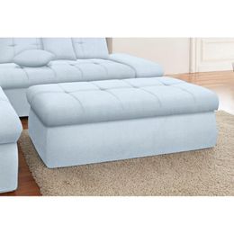 DOMO collection Hocker &raquo;NMORIC&laquo; mit Stauraumfach, auch in Cord blau Chenille (85% Polyester, 15% Acryl);Luxus-Microfaser (100% Polyester);Struktur ( 
