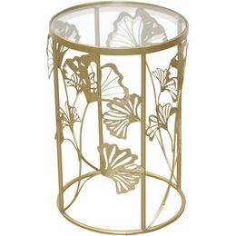 HOFMANN LIVING AND MORE Beistelltisch gold B/H/T: 35cm x 52,5cm x 35cm