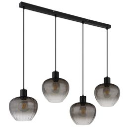 NOWA Pendelleuchte &raquo;TOY&laquo; E27 1 Stk. H&auml;ngeleuchte, H&auml;ngelampe, Wohnzimmer, Esstisch schwarz 4, &Oslash; 24cm H: 120cm, 1 Stk.