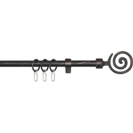 GOOD LIFE Gardinenstange &raquo;Jana&laquo; &Oslash; 13 mm 1 l&auml;ufig-l&auml;ufig ausziehbar, Fixma&szlig; gold Kunststoff, Metall L: 130cm - 240cm &Oslash; 13mm, 1 l&auml;ufig