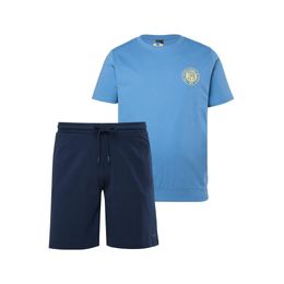 Men Plus Langer Schlafanzug in nachtblau | Gr.: 8XL