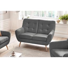 exxpo - sofa fashion 2-Sitzer &raquo;Scandi, bequem, aufwendige R&uuml;ckenpolsterung f&uuml;r mehr Sitzkomfort&laquo; akuelle Farben in hochwertige Bezugsqualit&auml;ten, 