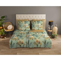 Good Morning Wendebettw&auml;sche &raquo;Iris&laquo; 2 100% Baumwolle, Renforc&eacute;, Rei&szlig;verschluss, Wendeoptik, Blumen Renforc&eacute;, Obermaterial: 100% Baumwolle B/L: 135cm x