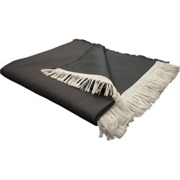 Adam Wohndecke &raquo;Scandi Pinot&laquo; im schlichten Design, Kuscheldecke grau Baumwolle B/L: 145cm x 190cm