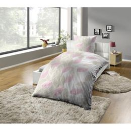 Kinzler Bettw&auml;sche &raquo;Bettw&auml;sche Kuschel-Seersucker "Bl&auml;tter"&laquo; 2 Stk. langlebig bunt Renforc&eacute;, Obermaterial: 100% Baumwolle B/L: 135cm x 200cm, 1 Stk., 