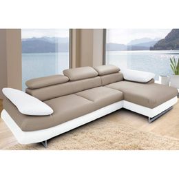 COTTA Ecksofa &raquo;Solution L-Form, B:286cm,modern mit Relaxarmlehne, Wellenunterfederung&laquo; mit Arm- & Kopfteilverstellung, wahlweise mit Schlaffunktion 