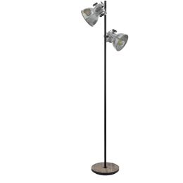 Eglo Stehlampe &raquo;BARNSTAPLE Stehlampe, E27, Holz und Stahl, Wohnzimmerlampe, Lampe&laquo; E27 Stehleuchte, H158 cm, braun-patina, schwarz, 2X40W exkl. braun 