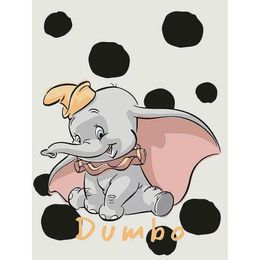 Komar Bild &raquo;Dumbo Dots&laquo; Disney 1 Stk. tlg. Wandbild zur Dekoration im Kinderzimmer - ohne Rahmen bunt Holz, Papier B/H/T: 30cm x 40cm, Disney, 1 Stk.