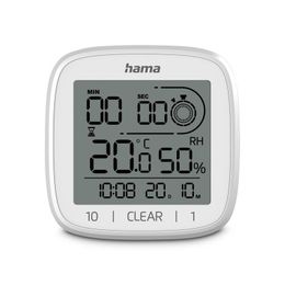 Hama Badezimmeruhr &raquo;Digitale Uhr "Zypern", spitzwassergesch&uuml;tzt, Wei&szlig;&laquo; mit Saugnapf, zum Stellen und H&auml;ngen wei&szlig; Einheitsgr&ouml;&szlig;e