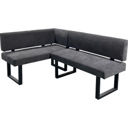 ByLiving Eckbank &raquo;Vancouver&laquo; mit Taschenfederkern, langer Schenkel wahlweise rechts oder links grau 100% Polyester B/H/T: 180cm, Webstoff, langer 