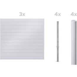 Alberts Dichtzaun &raquo;Palitio, Profilh&ouml;he 150 mm&laquo; Aluminium, verschiedene Dekore und L&auml;ngen Aluminium H/L: 180cm x 6m