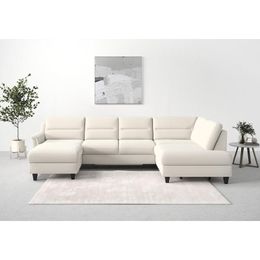 Sit & More sit&more Wohnlandschaft &raquo;Far&ouml; U-Form&laquo; inklusive Federkern, wahlweise mit Schlaffunktion und Bettkasten beige B/H/T: 325cm x 90cm x 187cm, Luxus-