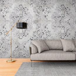Livingwalls living walls Fototapete &raquo;THE WALL III Barock-Tapete Motivtapete Ornamente 3D&laquo; matt glatt Vliestapete klassisch f&uuml;r Schlafzimmer K&uuml;che Wohnzimmer 
