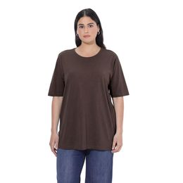 Ulla Popken Shirt in mahagoni | Gr.: 62/64