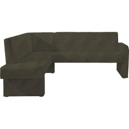 Home Affaire Eckbank &raquo;Umag&laquo; Sitz und R&uuml;cken gepolstert, verschiedene Qualit&auml;ten gr&uuml;n Holzwerkstoff, Massivholz, Polyester B/H/T: 210cm x 89cm x 160cm,