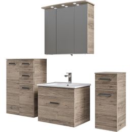 Badm&ouml;bel-Set &raquo;5-teilig, mit Spiegelschrank&laquo; Set, 5 Stk. tlg. B/H/T: 165cmcm x 200cmcm x 45cmcm