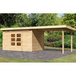 Karibu Gartenhaus &raquo;Ammersee 6&laquo; beige Holzwerkstoff ohne Fu&szlig;boden, ohne Dacheindeckung
