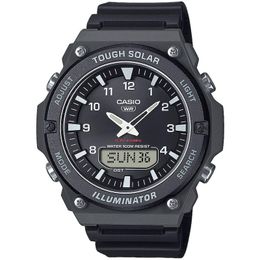 Casio Timeless Collection Damen CASIO TIMELESS COLLECTION Solaruhr Armbanduhr, Herrenuhr, analog, digital, automatischer Kalender schwarz 