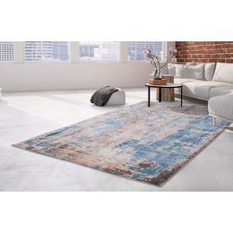 Arte Espina Teppich &raquo;Ocean 300&laquo; rechteckig 23 mm H&ouml;he Angenehm flauschige Haptik, handgefertigte Unikate, pflegeleicht bunt Viskose B : 170cm 1 Stk., 23mm, L: 