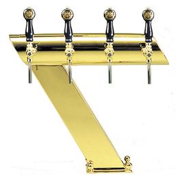 ich-zapfe Schanks&auml;ule, mit Querbalken, TIN-goldfarben, Kratzfeste