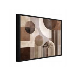 WALLARENA Bild mit Rahmen Abstraktion in Braun | Gr.: 40 x 30 cm