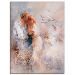 Artland Wandbild &raquo;Dichte Harmonie&laquo; Paar 1 Stk. tlg. als Leinwandbild, Poster in verschied. Gr&ouml;&szlig;en beige Leinwand B/H/T: 45cm x 60cm, Leinwandbild Paar 