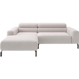 Home Affaire Ecksofa &raquo;Ecksofa, L-Form, incl. Kopfteilverstellung, Breite 223 cm&laquo; wahlweise elektrische Sitztiefenverstellung beige 100% Polyester B/H/