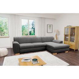 Home Affaire Ecksofa &raquo;Nika zeitlos und elegant, L-Form&laquo; wahlweise mit Bettfunktion, auch in Cord grau Primabelle-Microfaser (100% Polyester);Struktur 