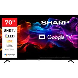 Sharp QLED-Fernseher &raquo;4T-C70HPx&laquo; 177 cm/70 &prime;&prime; Smart-TV schwarz Google Assistant; Google Cast