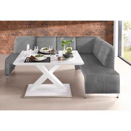exxpo - sofa fashion Eckbank &raquo;Intenso, viele Bezugsstoffe Cord, Struktur 243/158 cm (B/T)&laquo; hohe Bodenfreiheit, frei im Raum stellbar, hoher 