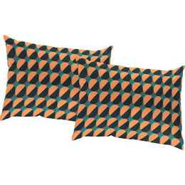Adam Dekokissen &raquo;Circles&laquo; GOTS zertifiziert - Kissenh&uuml;lle ohne F&uuml;llung, 1 St&uuml;ck blau Baumwolle B/L: 40cm x 60cm, 1 Stk.