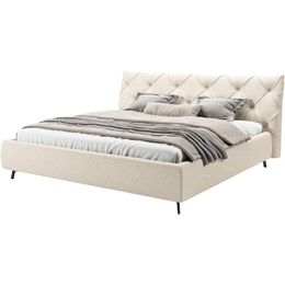 Home Affaire Polsterbett &raquo;Elloree, in 4 Breiten bis 200cm, auch in Leder&laquo; Kopfteilh&ouml;he 105 cm, belastbar bis 280 kg, auch in &Uuml;berl&auml;nge 220cm beige 96%
