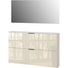 Germania Garderoben-Set &raquo;Valega&laquo; 2 Stk. tlg. Glas, Holzwerkstoff B/H/T: 140cmcm x 200cmcm x 19cmcm