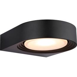 Globo LIGHTING LED Au&szlig;en-Wandleuchte &raquo;OKO&laquo; LED-Modul 1 Stk. Warmwei&szlig; Au&szlig;enbereich/IP44/Dreh-/Schwenkbar/3000K schwarz 1 Stk.