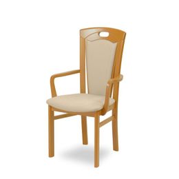 Home Affaire Esszimmerstuhl &raquo;FERDI, Armlehnstuhl, Made in Italy, Massivholz&laquo; () 1 Stk.Bezug Feinstruktur (wasser-und fleckabweisend) oder Struktur 