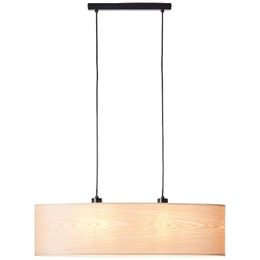 Brilliant Pendelleuchte &raquo;Romm&laquo; E27 1 Stk. 2flg oval holz hell/schwarz schwarz 2, H: 120cm, 1 Stk.
