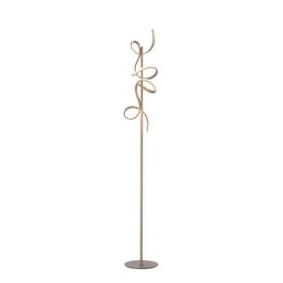 JUST LIGHT Stehlampe &raquo;CURLS&laquo; LED-Board 1 Stk. Warmwei&szlig; LED, dimmbar &uuml;ber Schnurdimmer gold 2, &Oslash; 22cm, 1 Stk.