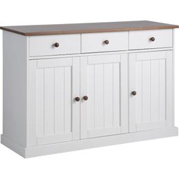 Inter Link Kommode &raquo;Westerland Kiefer Massivholz, FSC, Sideboard&laquo; Anrichte im Landhausstil, BxTxH: 131 x 45 x 86 cm Massivholz B/H/T: 130cm x 86cm x 45cm, 3 Stk.