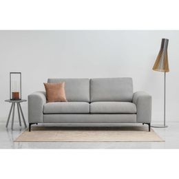 OTTO home 2,5-Sitzer &raquo;Henry, Kompaktsofa, Breite 214 cm&laquo; mit Metallbeinen, Wellenunterfederung, wasserabweisender Stoff beige 100% PES B/H/T: 214cm x 