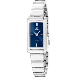 Festina Damen Quarzuhr &raquo;Mademoiselle&laquo; Armbanduhr, Damenuhr, Edelstahlarmband, analog blau Einheitsgr&ouml;&szlig;e