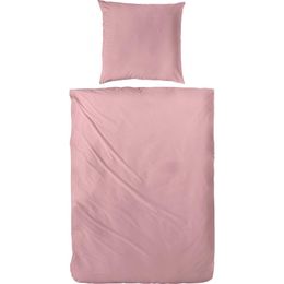 Primera Bettw&auml;sche &raquo;Uni Baumwolle&laquo; 2 Stk. im modernen Uni-Look rosa Renforc&eacute;, Obermaterial: 100% Baumwolle B/L: 155cm x 220cm, 1 Stk., 1 Stk., Renforc&eacute;, B/L: 