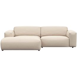 FLEXLUX Ecksofa &raquo;Lucera Chaislongue rechts oder links, L-Form, bequem&laquo; modern & anschmiegsam, Kaltschaum, Stahl-Wellenunterfederung wei&szlig; 100% Echteder