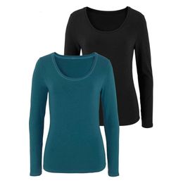 Vivance by Lascana Langarmshirt in petrol, schwarz | Gr.: 36-38